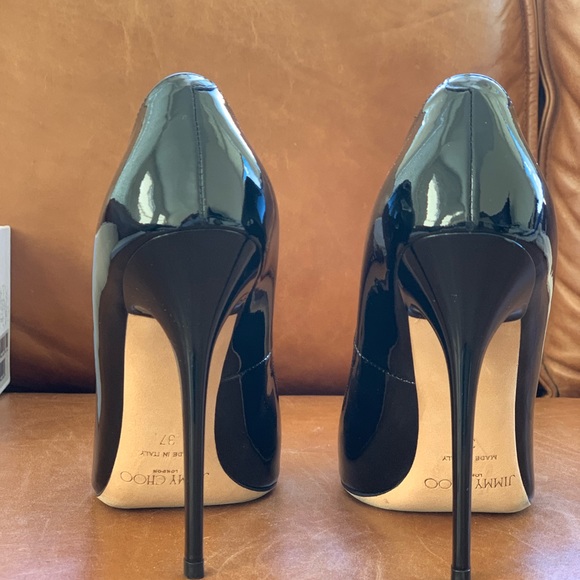 Jimmy Choo | Shoes | Jimmy Choo Anouk Black Patent Leather | Poshmark